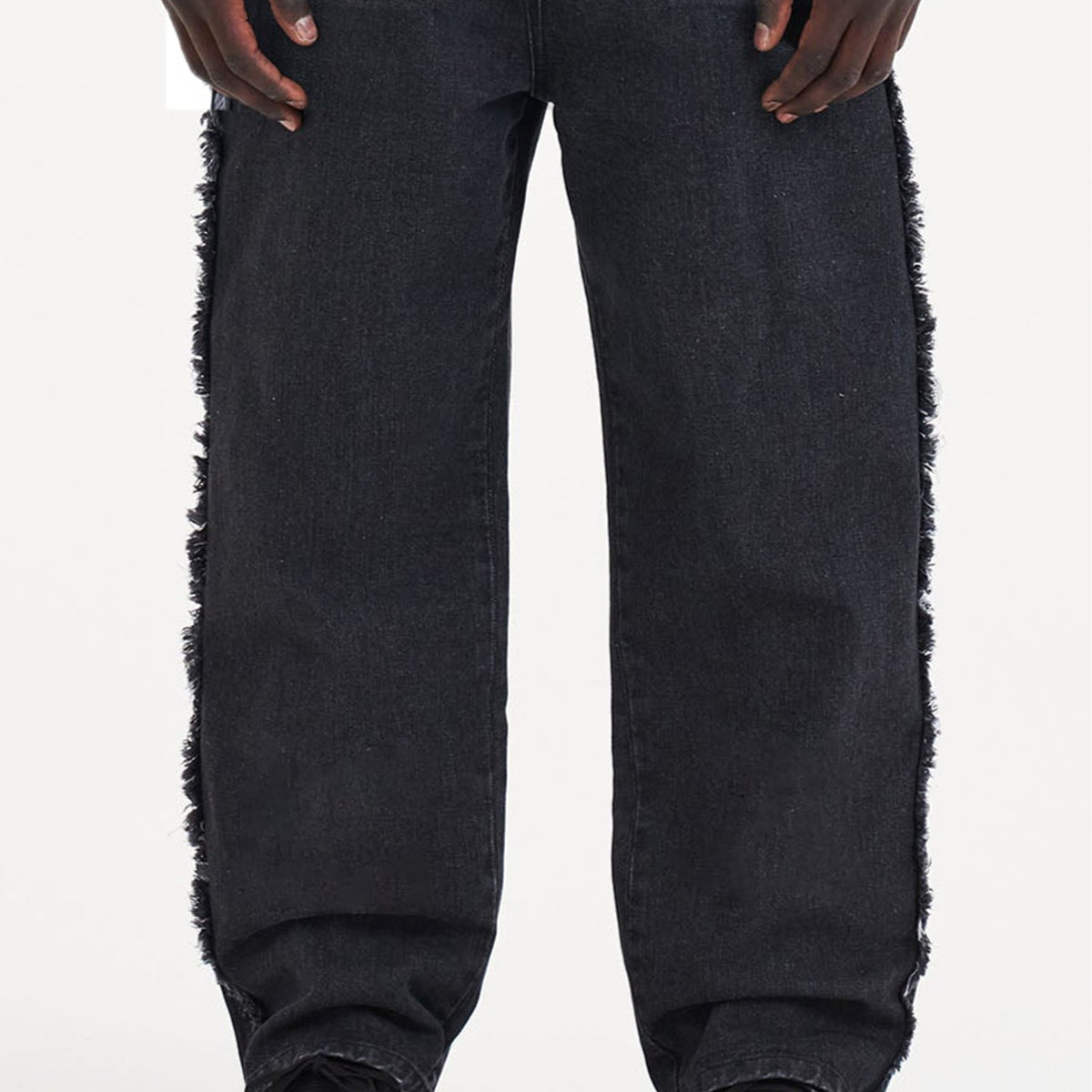 Mens Gothic Frayed Panel Denim Trousers Jeans - Black – Ed Hardy UK