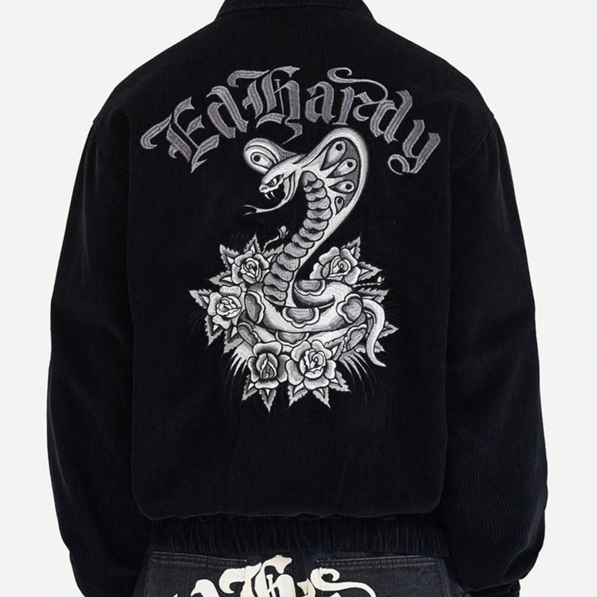 Mens Snake Goth Corduroy Jacket - Black – Ed Hardy UK