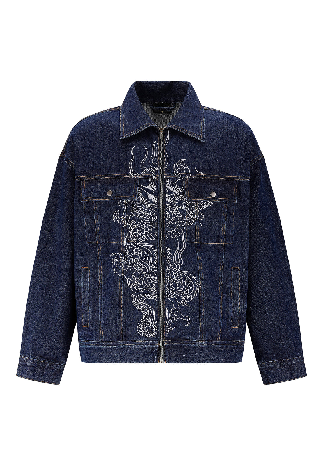 Mens Dragon Embroidered Denim Jacket - Indigo – Ed Hardy UK