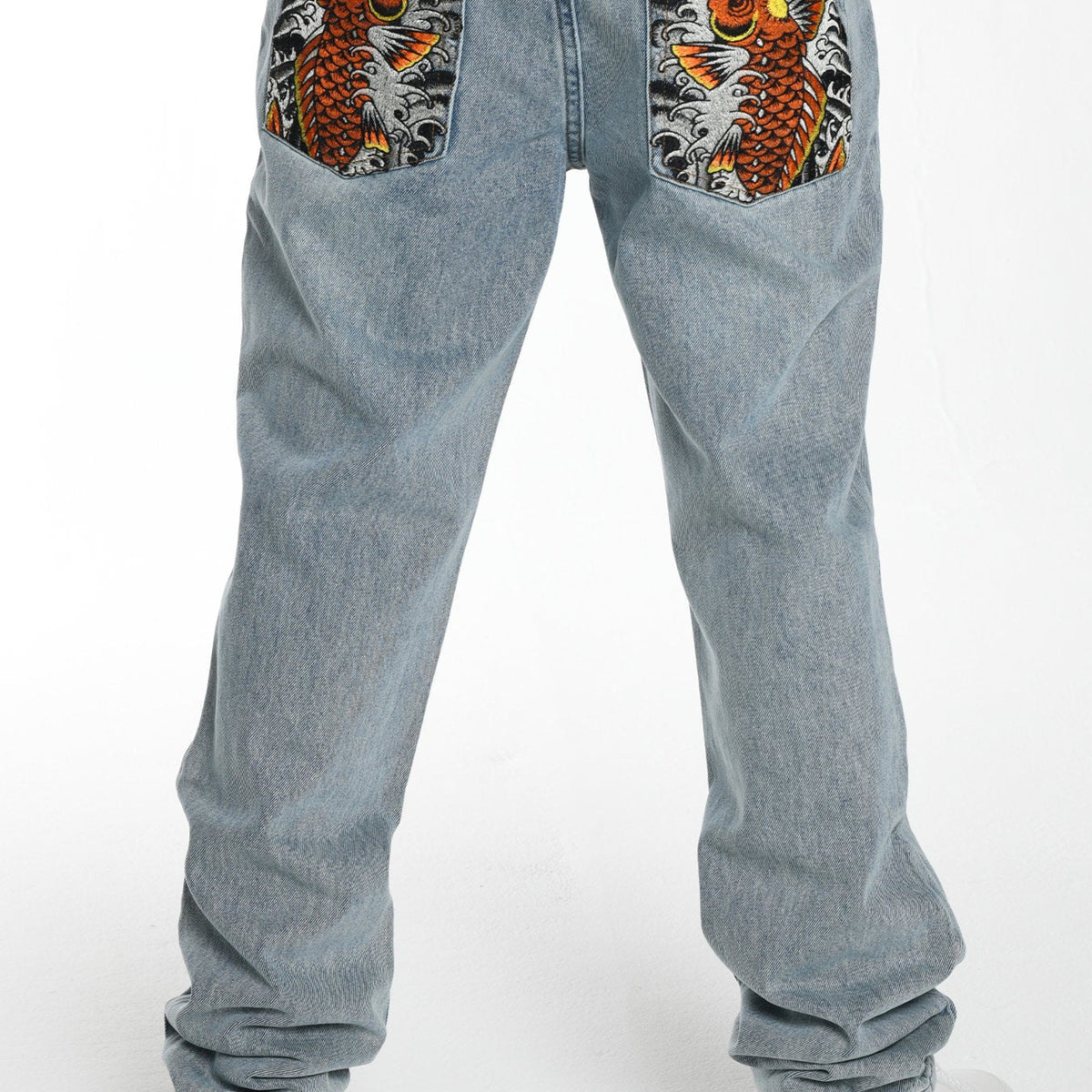 Mens Koi-Merge Denim Trousers Jeans - Blue – Ed Hardy UK