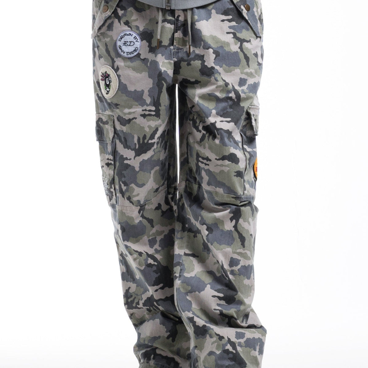 Mens Nyc Drag Woven Combat Trousers - Camo – Ed Hardy UK