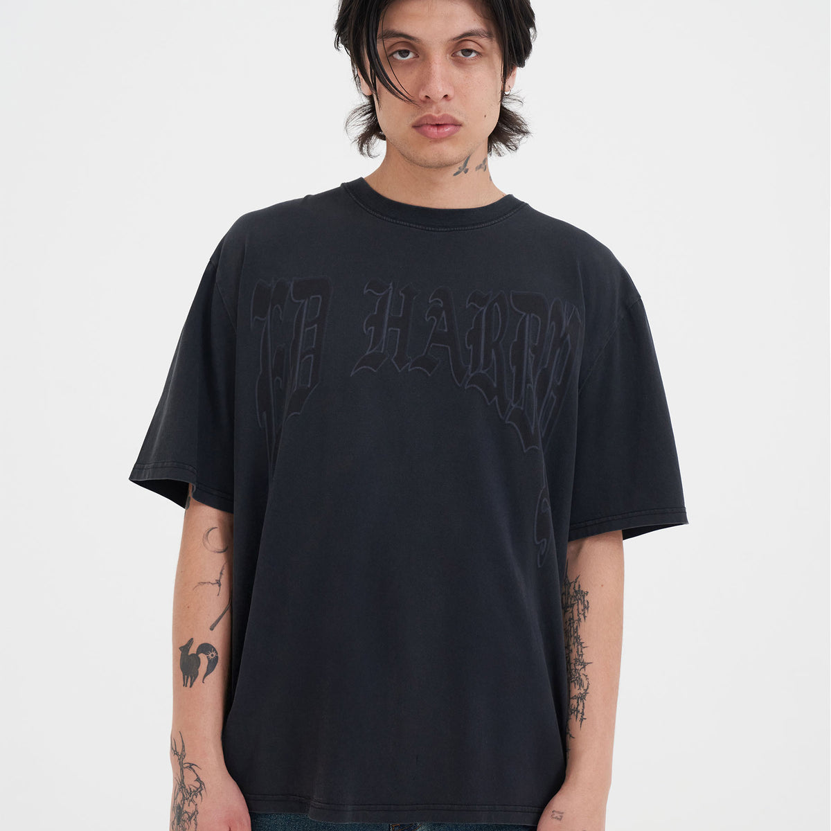 Mens Scorpion Drag Battle Relaxed T-Shirt - Charcoal – Ed Hardy UK