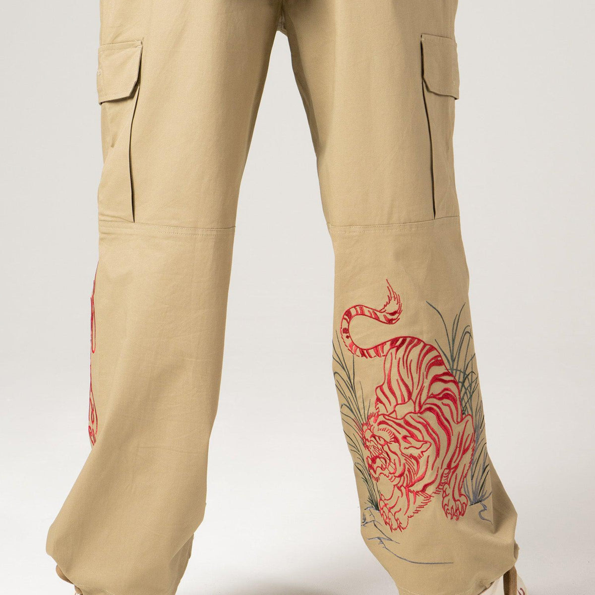 Jungle Tiger Cargo Pant-Pebble | Cargo Pants | Ed Hardy UK