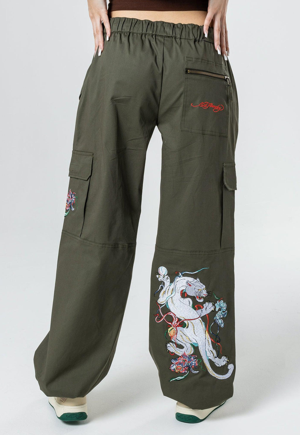 Mystic Panther Cargo Pant-Dusty Olive | Cargo Pants | Ed Hardy UK